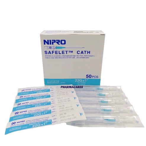 Nipro IV CATHETER 22GX1 (50PCS) – Medical Matcher