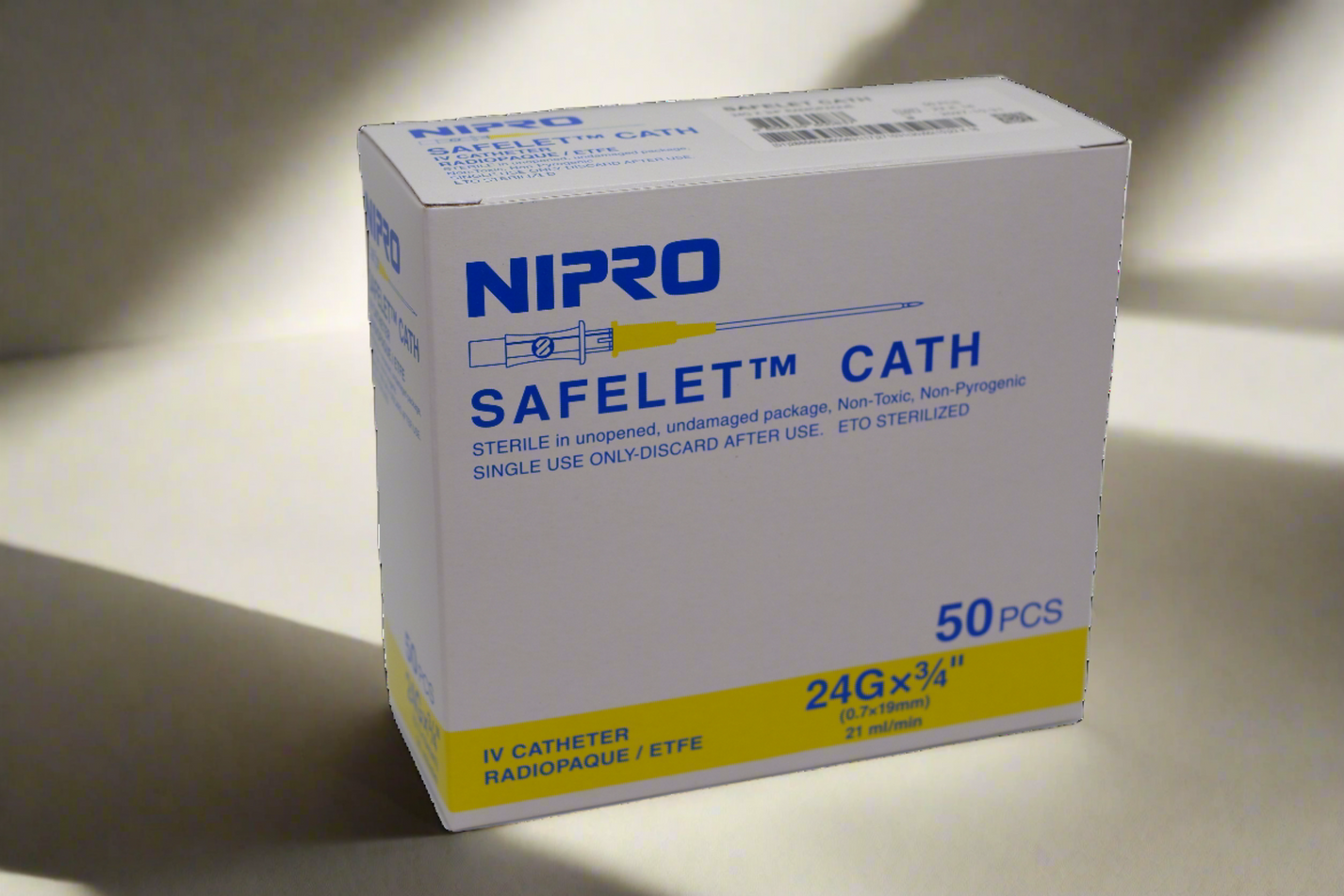 IV Catheter (Medicut) 24G X 50PCS/กล่อง เข็มสำหรับให้สารน้ำทางหลอดเลือ ...