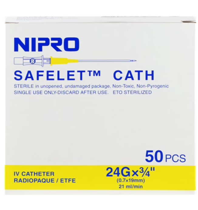 Nipro IV Catheter (Medicut) 24G %" – Medical Matcher